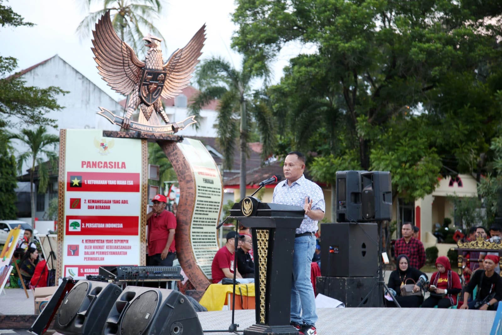 Lampung Selatan Punya Tugu Pancasila, Simbol Kebregaman, Suku, Adat ...